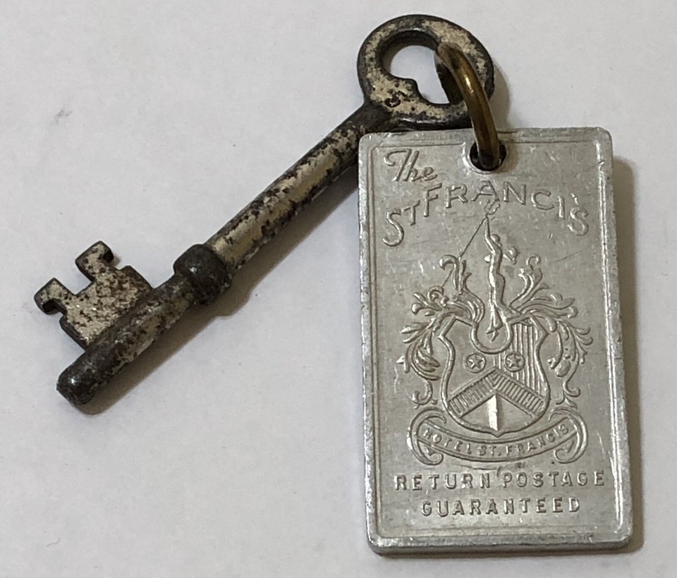 Vintage HOTEL ST FRANCIS - San Francisco - Key Fob & Skeleton Key ...