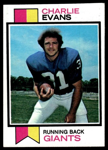 1973 TOPPS CHARLIE EVANS 4 RC NEW YORK GIANTS #184 | eBay