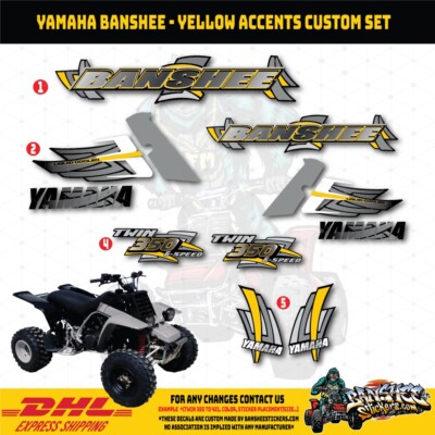 2002 Yamaha Banshee Decals Stickers Graphics Custom Fits All Fenders | eBay