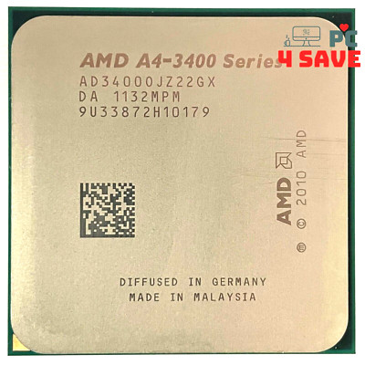 AMD A4-3400 2.70GHz 2-Core Socket FM1 Desktop CPU Processor ...