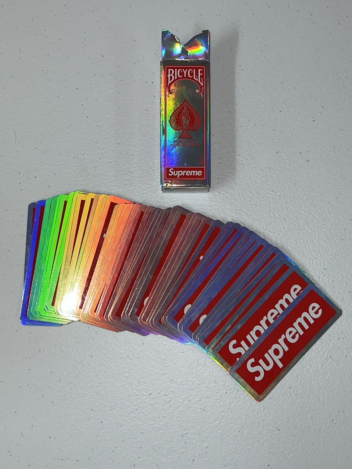 Supreme Bicycle Holographic Slice Playing Cards FW23 | eBay