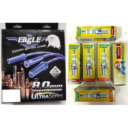 Eagle 8mm Ignition Leads & 6 Denso Iridium Spark Plugs 86770HD-IT20TT ...