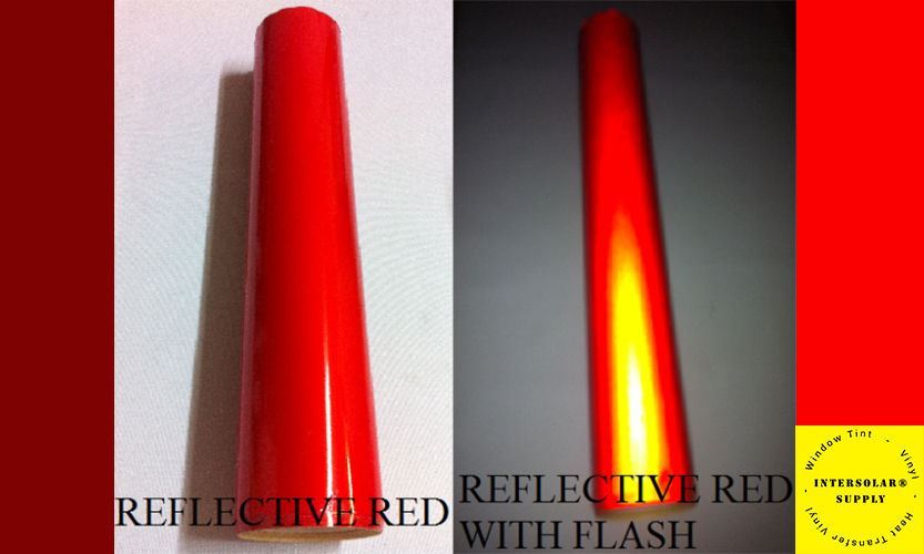 12" x 10 ft RED Reflective Vinyl Adhesive Cutter Sign Made in USA ...