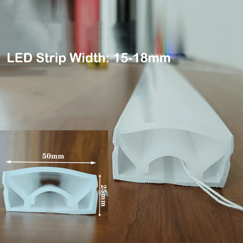 Silicone LED Channel System Cuttable Flexible Bendable DIY For LED ...