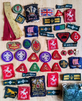 Vintage Kent Birchington Scout Badges job lot loads Invicta THANET old ...