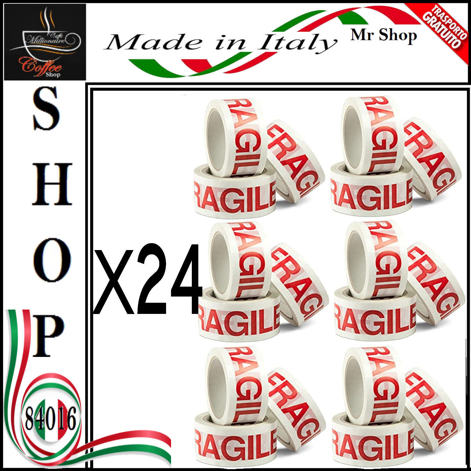 ROTOLI DI NASTRO ADESIVO SILENZIOSO FRAGILE 50 X 66 - SCOTCH ...