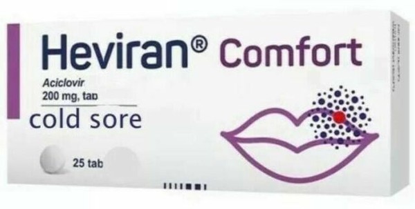 Heviran Comfort 200mg Cold Sore Treatment Tablets - 25 Count for sale ...