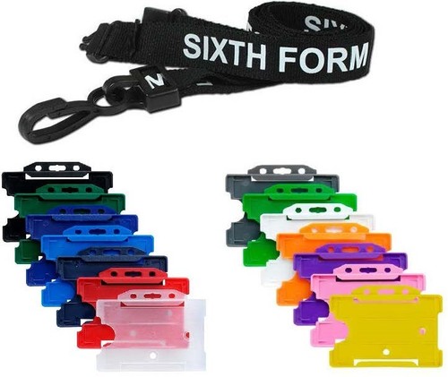 SIXTH FORM Lanyard Printed ID Card Holder CHOOSE COLOUR - FREE P&P ...