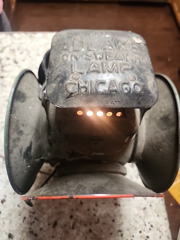 Vintage The Adlake Non-Sweating Lamp Chicago 4 Way Switch Lantern Works ...