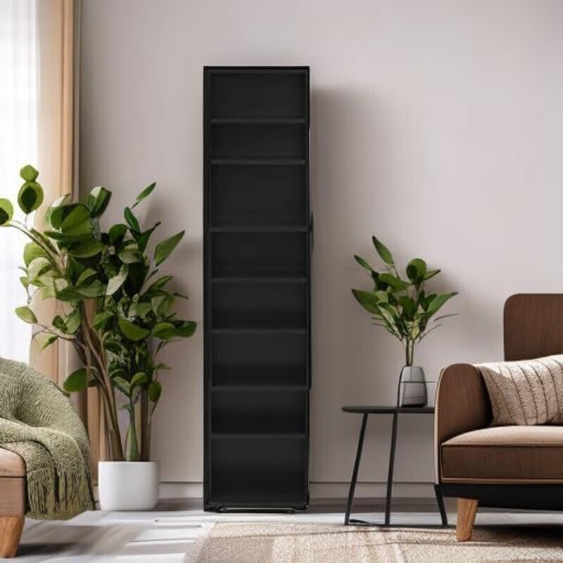 Shelf Multimedia Storage Cabinet Organizer Movie Tower Stand CD DVD ...