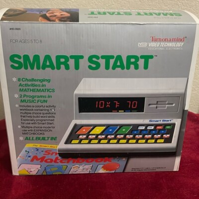 1987 VTECH SMART START Pre Computer 10 Built In Activities Workbook NEW ...