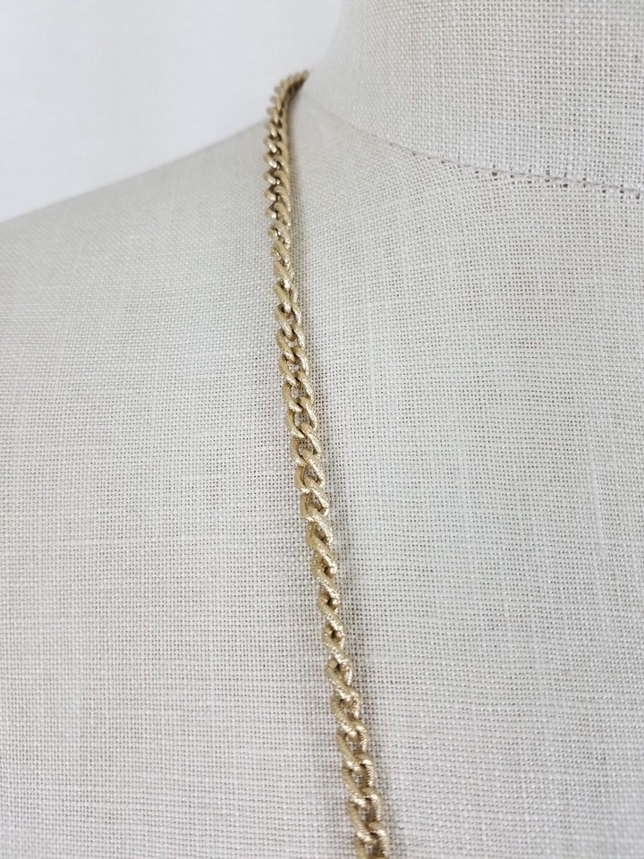 Braided Gold Rope Length Chain Circle Medallion NECKLACE Statement ...