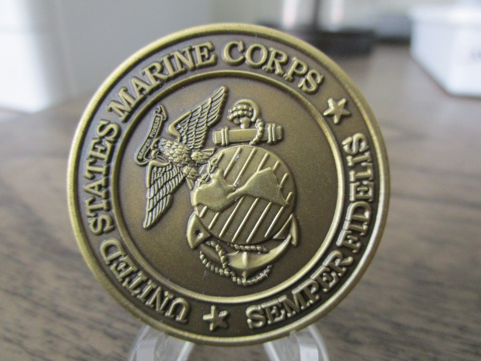 USMC United States Marine Corps 1st Marine Division SSGT Challenge Coin ...