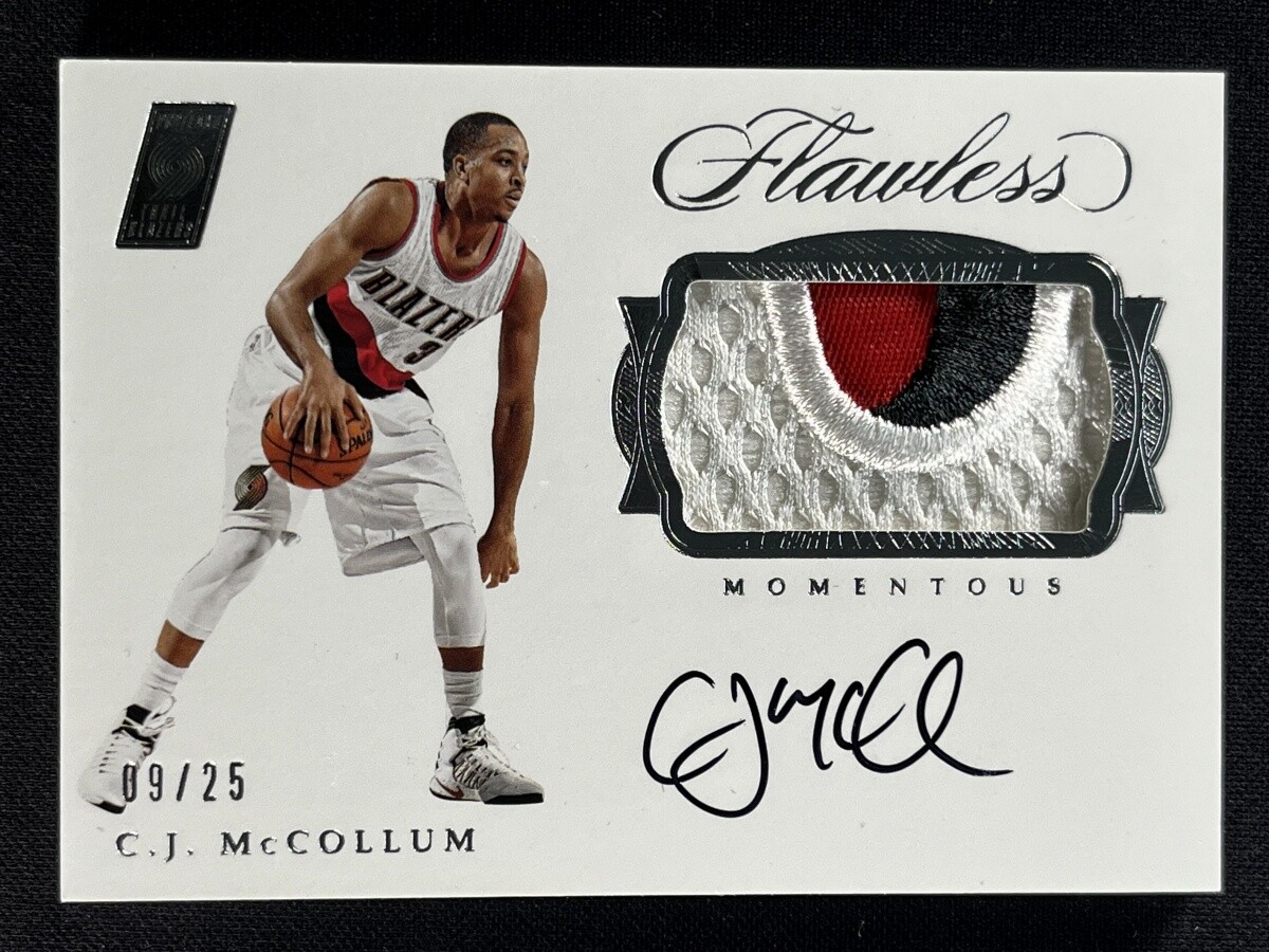 2016-17 Panini Flawless C.J. Mccollum #M-CJM Momentous Game Worn Patch ...