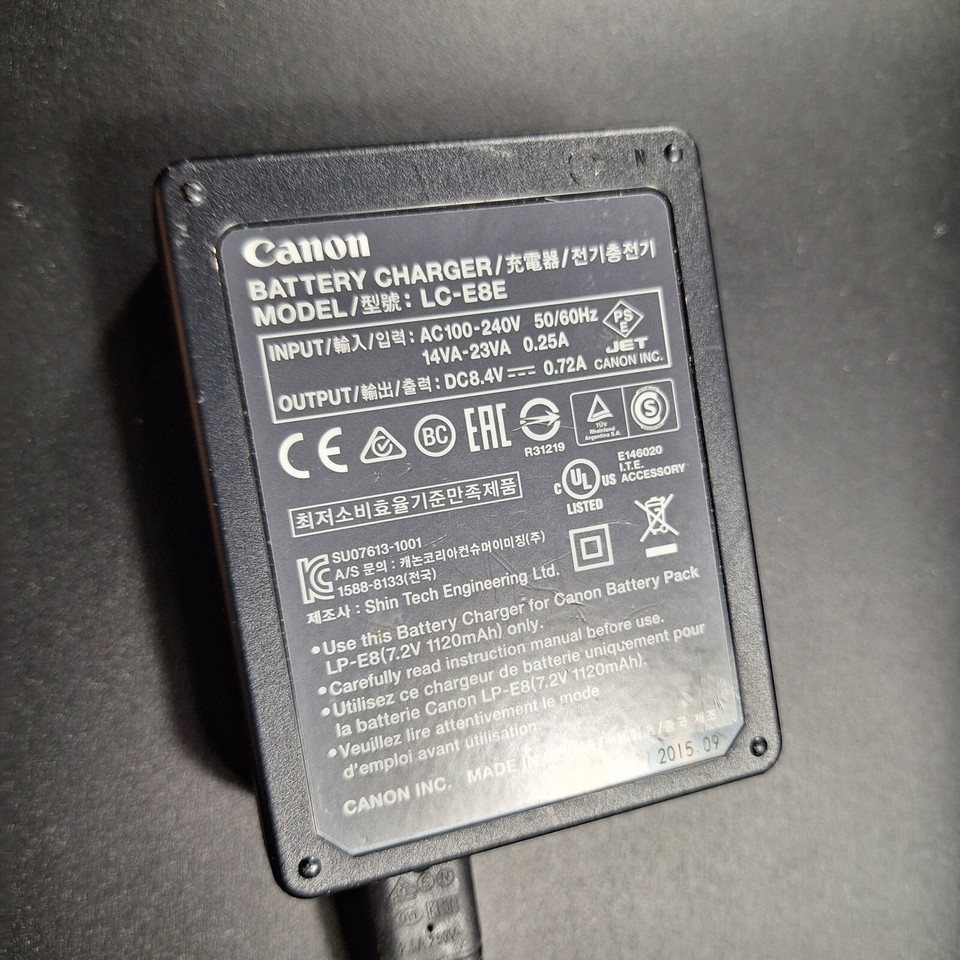 Canon LC-E8E Charger with Canon LP-E8 Battery for Digital Cameras ...