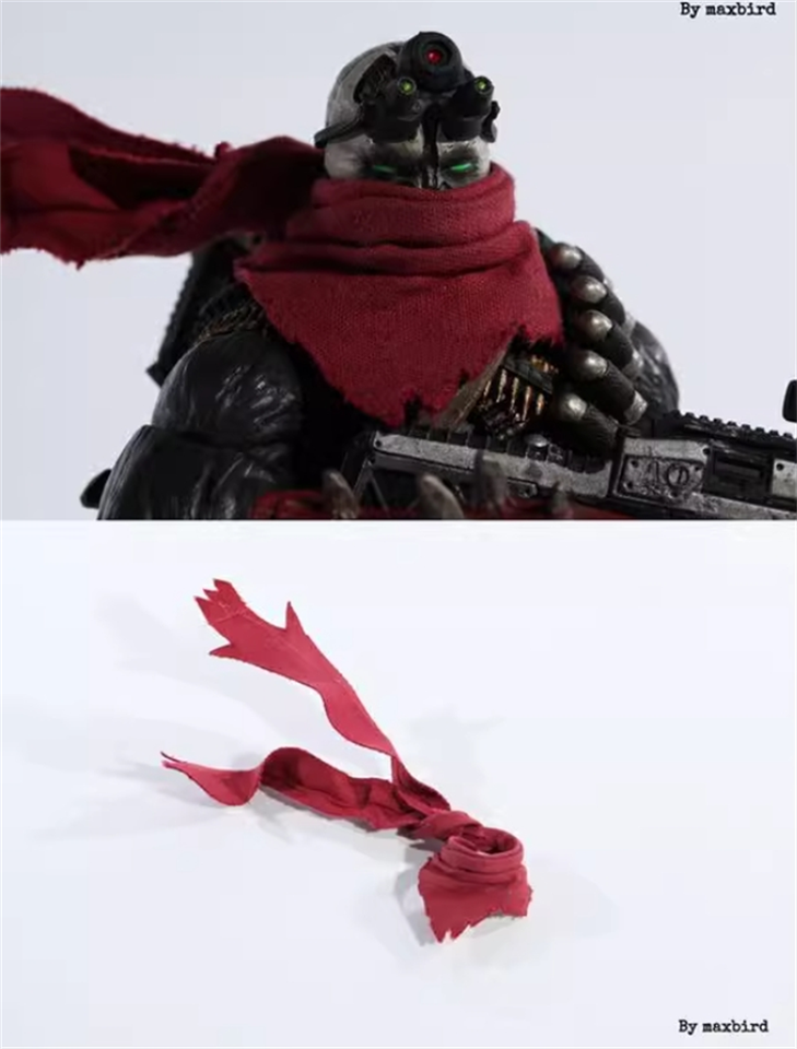 Spawn McFarlane 1/12 Rode Custom Deluxe Red Wired Cape Cloak Scarf No ...