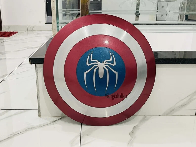 Spider-Man Shield - Black Spiderman Shield - Authentic Replica Marvel ...