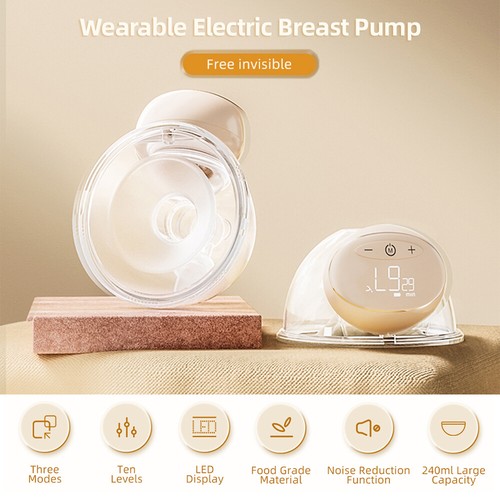 BEBEBAO Electric Breast Pump Portable Wearable Hands Free Breast Pump ...