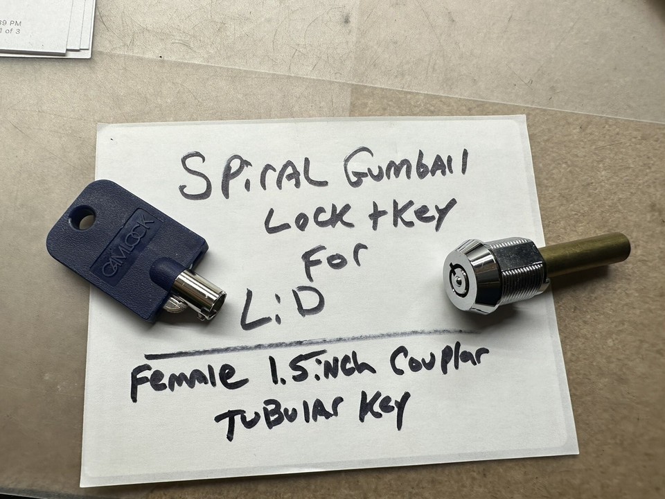 Wizard Spiral Gumball Machine Locks Threaded Screw Tip Bulk Vending Key ...