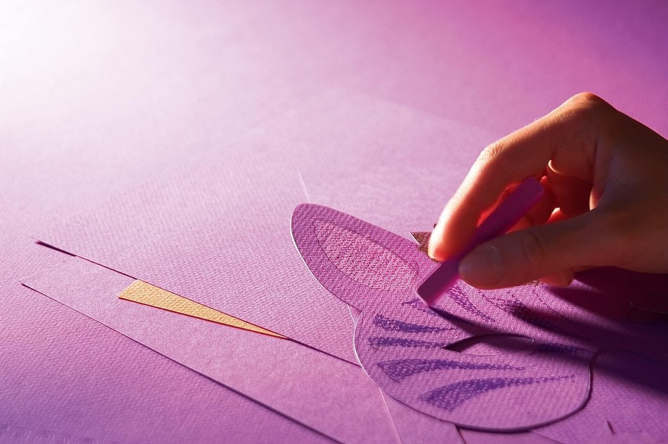 Coloured Drawing Paper Pack A4 10 Sheets Honeycomb & Fine Grain Finish ...