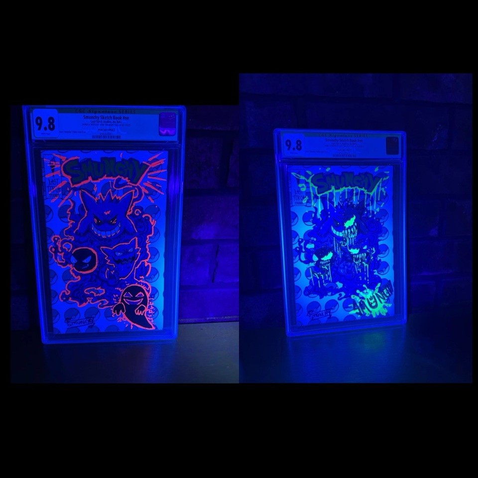 9.8 Smunchy set Gengar Haunter Gastly Signed & Remarked w/UV Treatment ...