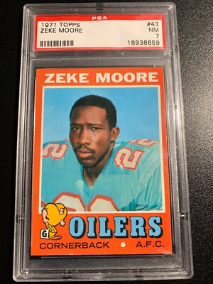 1971 Topps #43 Zeke Moore PSA 7 Houston Oilers **Nice** | eBay