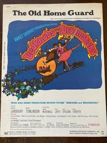 Disney (c) 1971 Bedknobs And Broomsticks The Old Home Guard Sheet Music ...