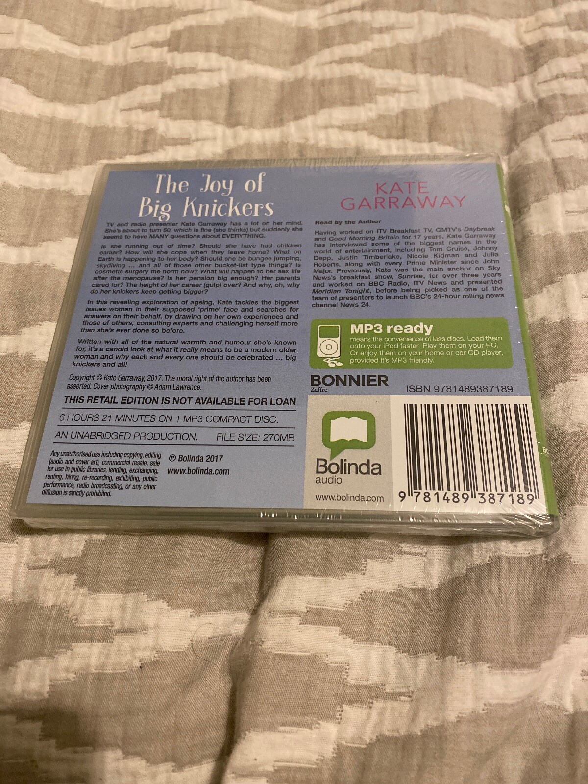 THE JOY OF BIG KNICKERS BY KATE GARRAWAY-AUDIO BOOK- MP3 READY-NEW ...