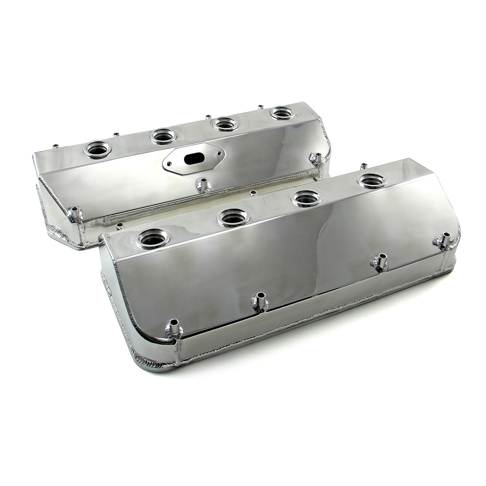 Hemi 426 BAE Fat Head Polished Fabricated Valve Covers w/ Breather Hole ...