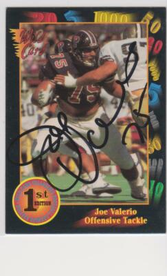JOE VALERIO PENNSYLVANIA UNIVERSITY AUTOGRAPHED CARD KANSAS CITY CHIEFS ...
