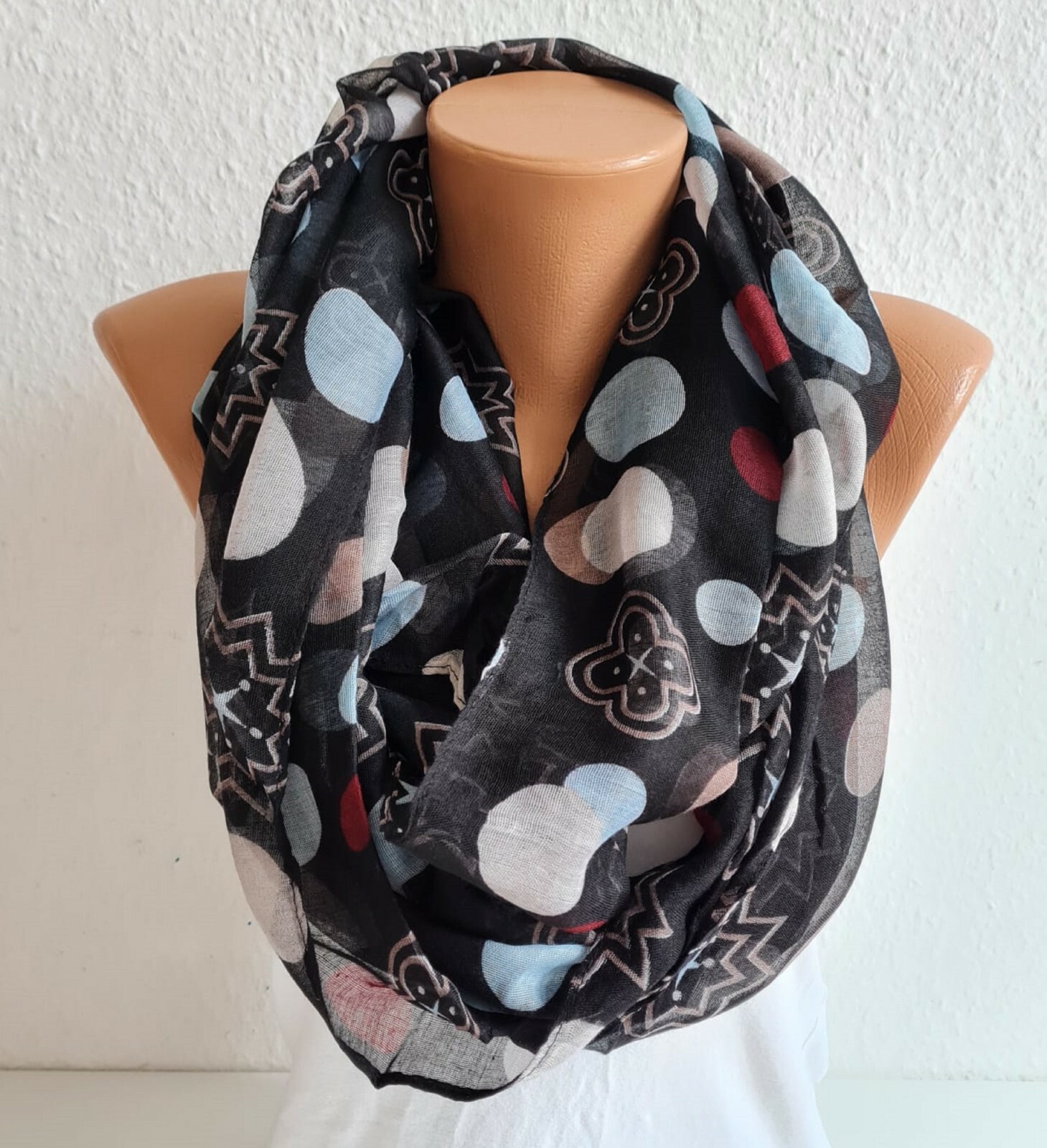 Damen SCHLAUCH Rund Loopschal Loop Rundschal Schlauchschal Schal NEU | eBay