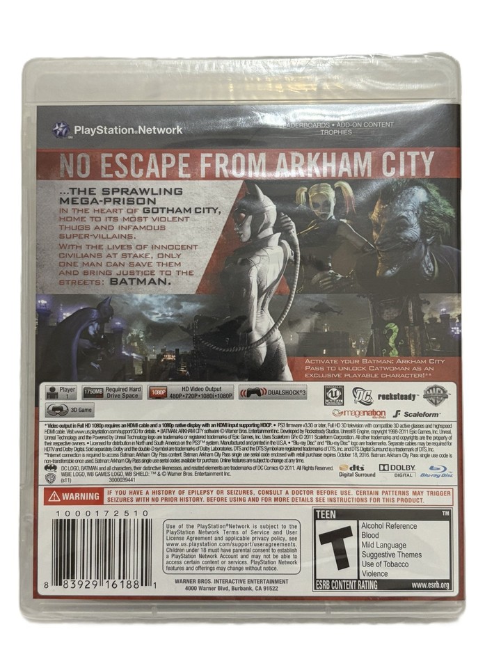 Batman Arkham City PS3 (PlayStation 3) New Sealed | eBay UK