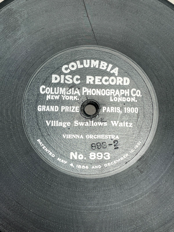 5 EARLY BLACK/SILVER 7" COLUMBIA PHONOGRAPH RECORDS - NOT VICTOR; E- OR ...