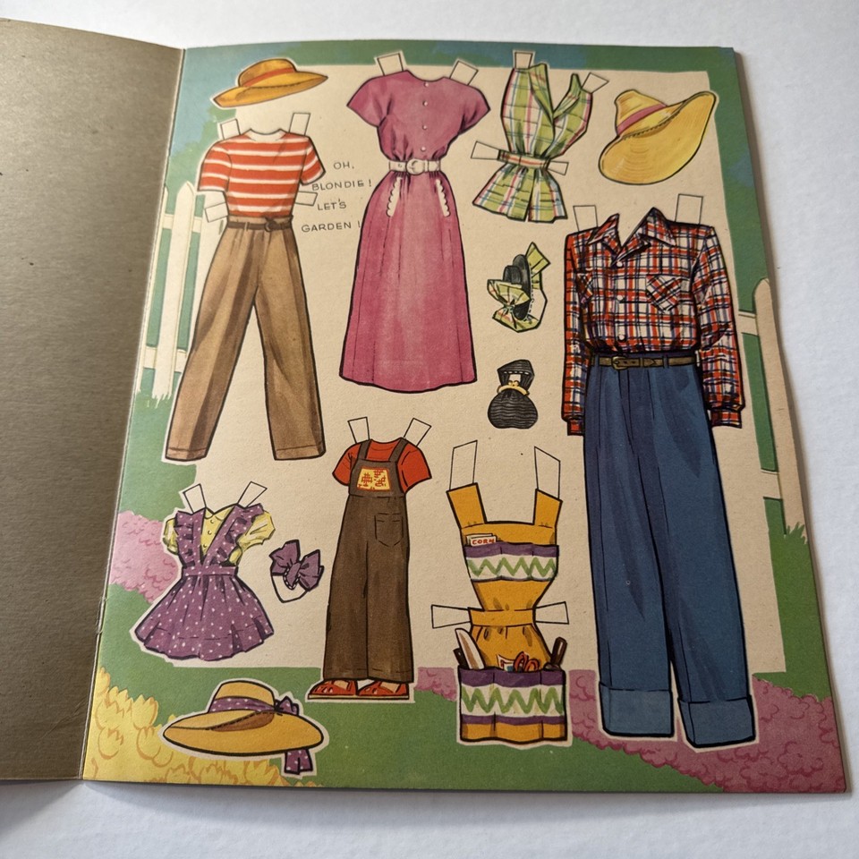 1948 KING FEATURES BLONDIE ORIGINAL CUT OUT PAPER DOLLS UNCUT, w extra ...