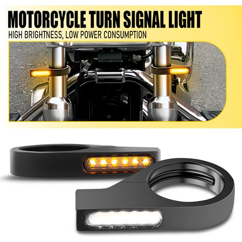 2X Motorcycle Smoke LED Sequential Turn Signals Indicator Running Light ...