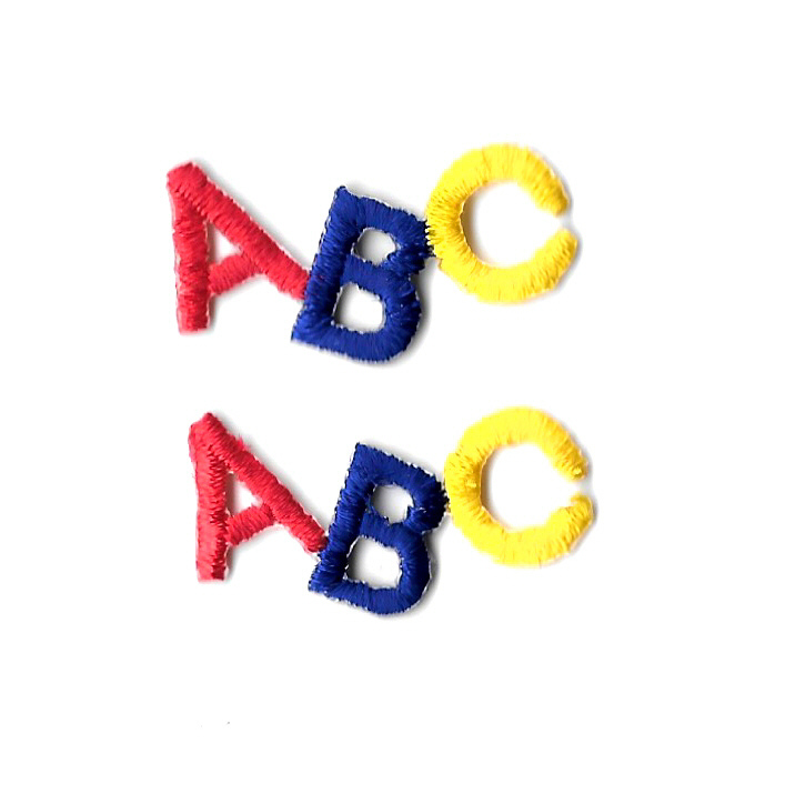 ABC'S - School - Teacher- Embroidered Iron On Applique Patch - Set Of 2 ...
