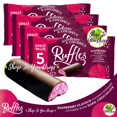 RASPBERRY RUFFLES BARS 4 x 5 Pack 26g BB 2/26 10.95 CHEAPEST 120 ...