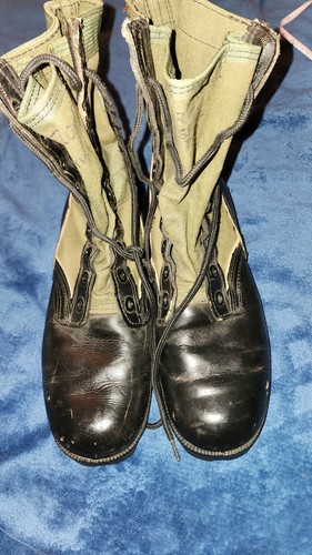 Vtg Military Spike Protection Boots Black And Green 8 R | eBay