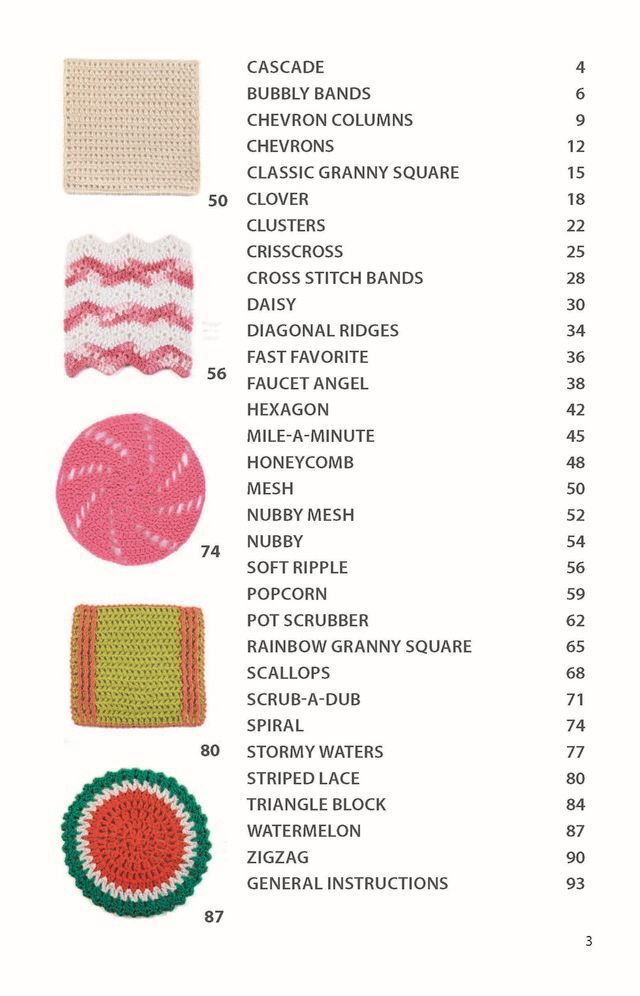 Crochet Pattern Book ~ The LITTLE ENCYCLOPEDIA Of DISHCLOTHS ~ 25 ...
