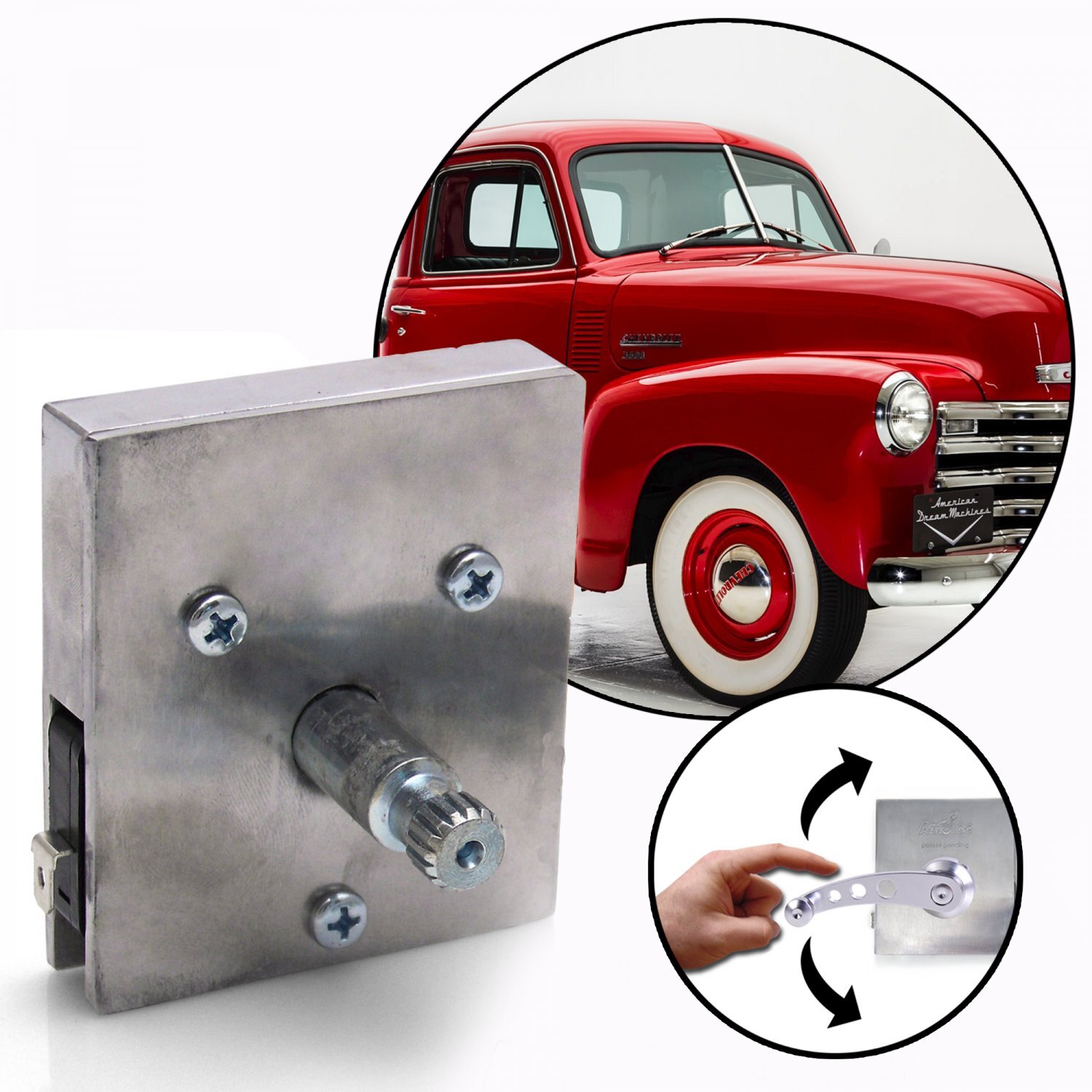 Electric Power Window Crank Handle Switch Billet Aluminum 1939-1949 ...