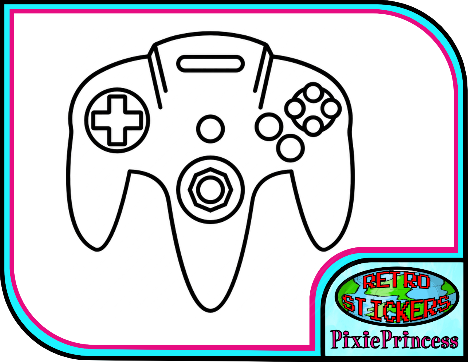 Nintendo 64 N64 Controller B Vinyl Sticker Car Truck Gamer Window Wall ...