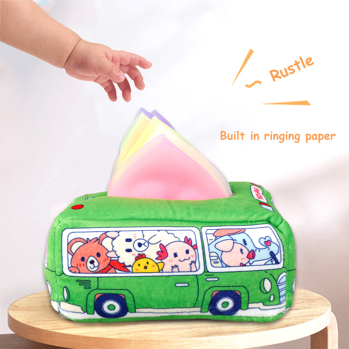 Baby Tissue Box Toy Soft Cute Cartoon Magic Tissue Box Preschool ...