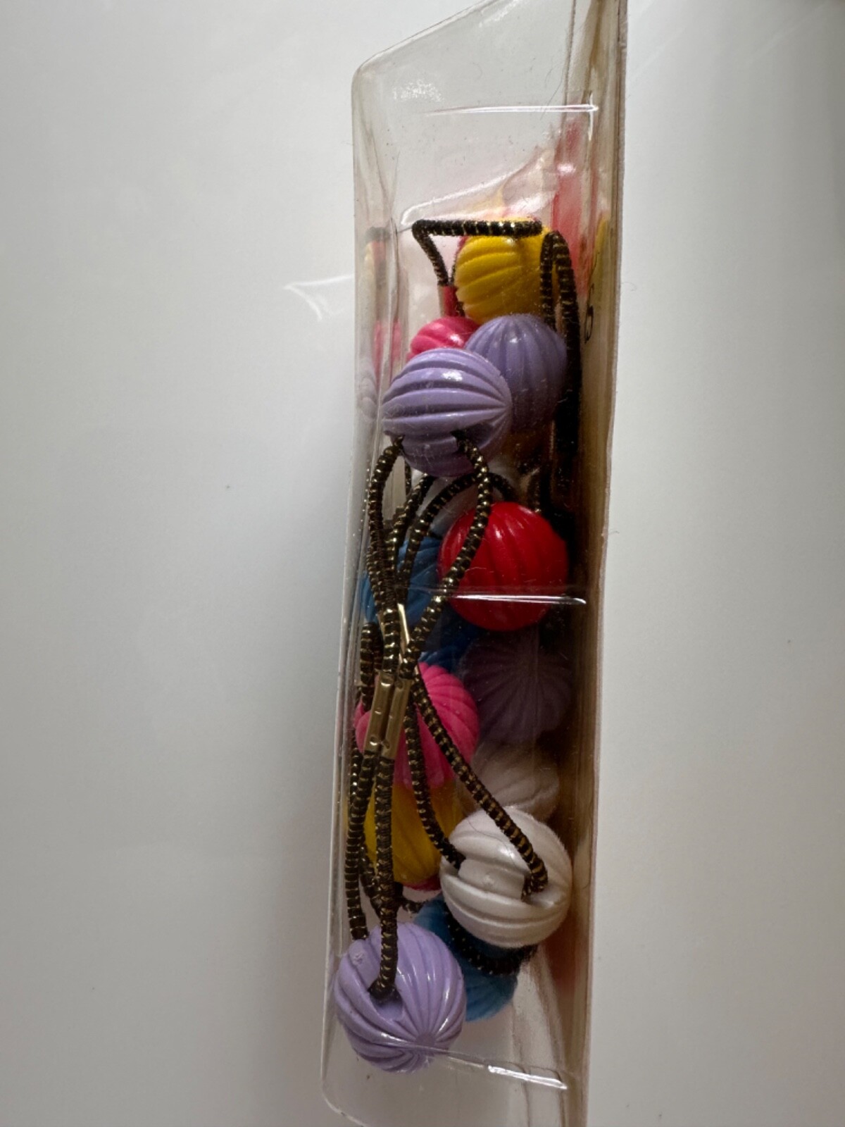 Vtg 70s Hair Tie Ponytail Holder Lot 12 GOODY LARGE Twin Bead Knockers ...