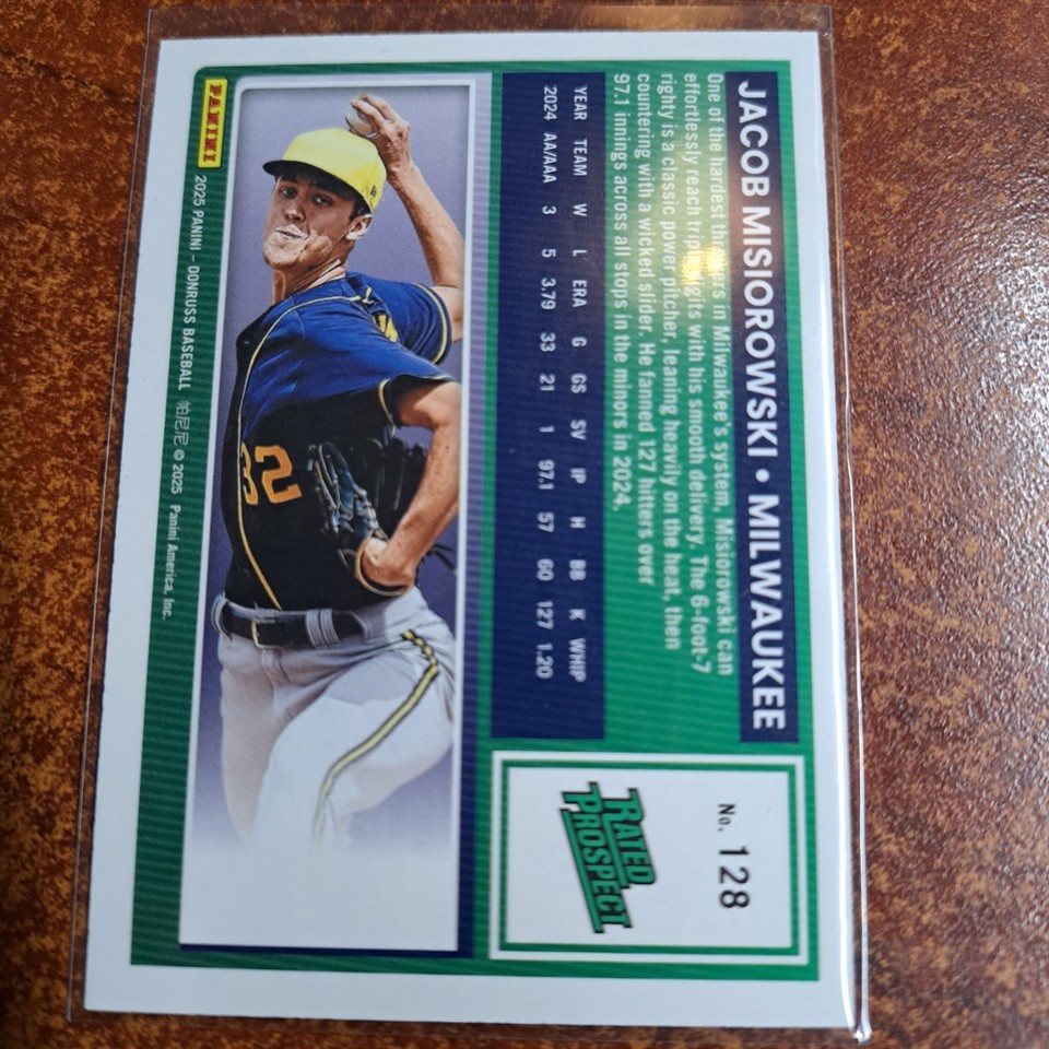 Jacob Misiorowski 2025 Donruss Baseball Red Rated Prospect #082/250 | eBay