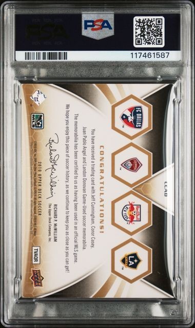 2010 Upper Deck MLS Quad premium 8/10 All Auto PSA pop 1 Landon Donovan ...