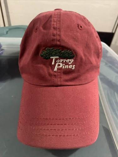 Torrey Pines Golf Course Hat Cap Red Embroidered Strapback Wicking ...