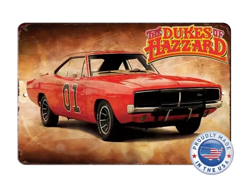 Retro Vintage Reproduction Dukes of Hazzard General Lee Aluminum Sign 8 ...