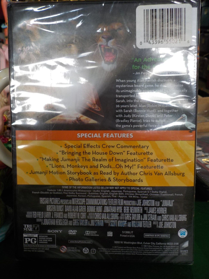 Jumanji - Robin Williams - DVD - Promo - Tri Star 2017 NEW (AS 3) | eBay