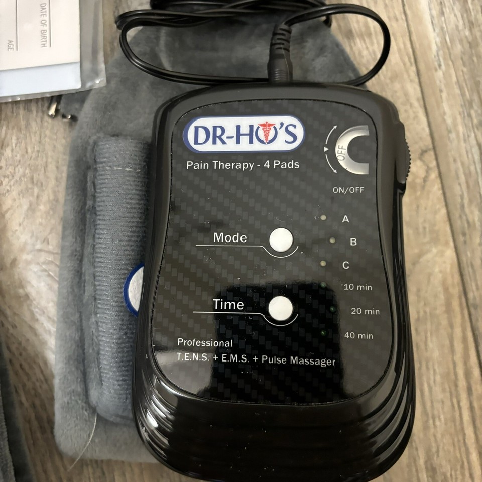 Dr Ho's Neck Pain PRO Neck & Shoulder TENS EMS Therapy w/ Foot Pads | eBay