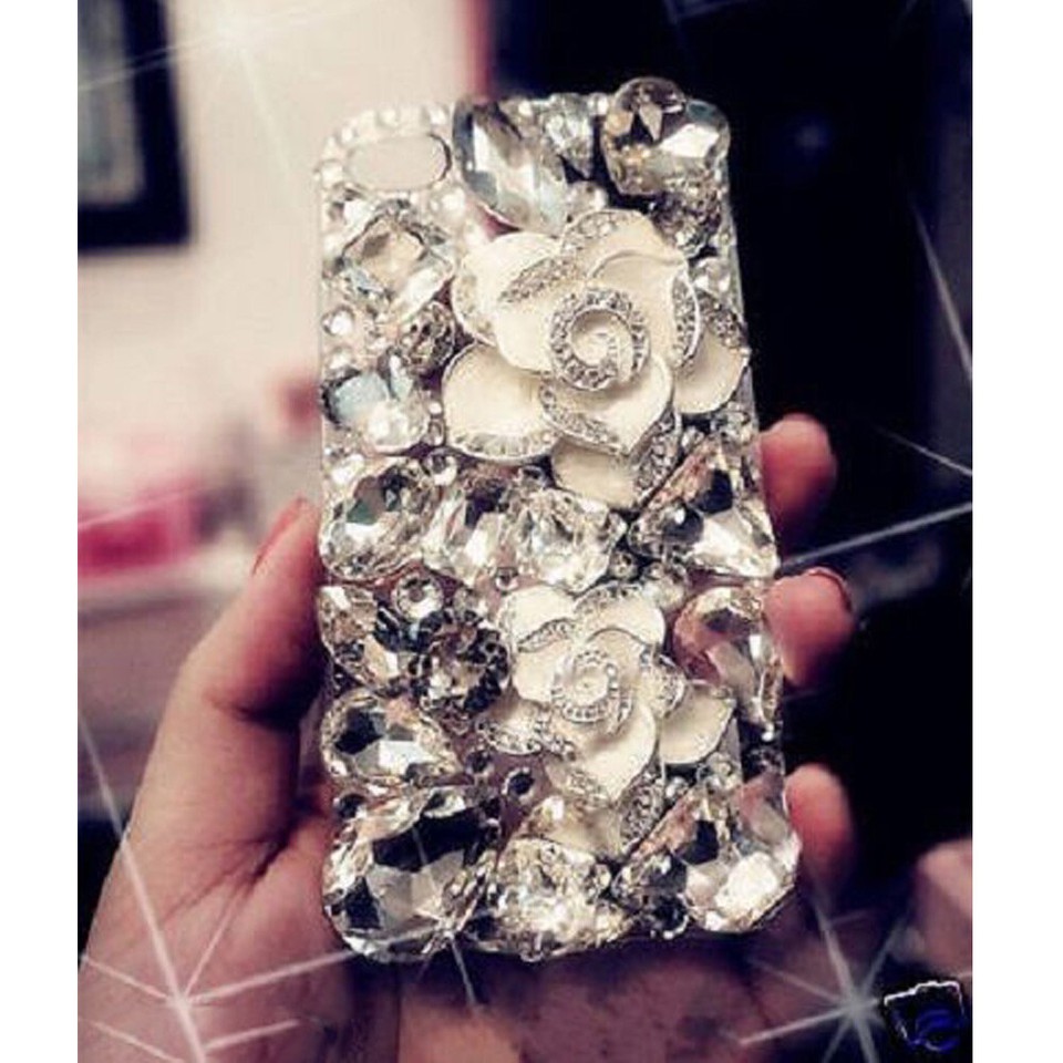 Handmade Luxury Bling Diamond Rhinestone Crystal Jewelled Back Phone ...